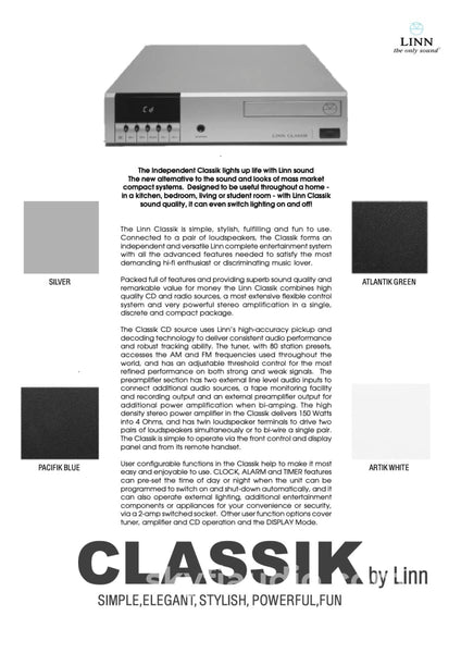 Linn Classik Receiver with Integrated CD Player and Remote – SkyFi Audio