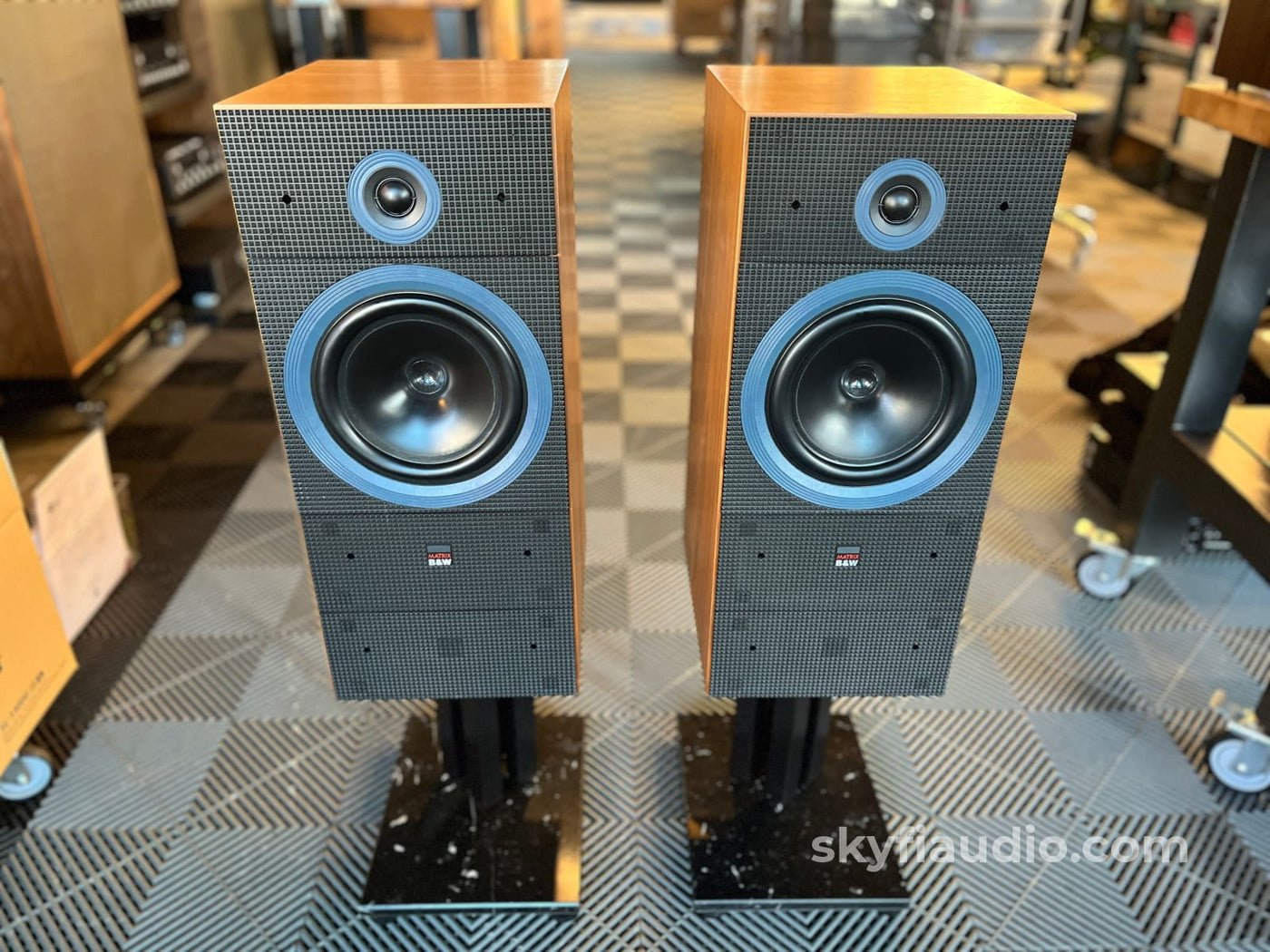 Bowers and Wilkins B&W Matrix 2 Vintage Speakers - W/ Matching Marble
