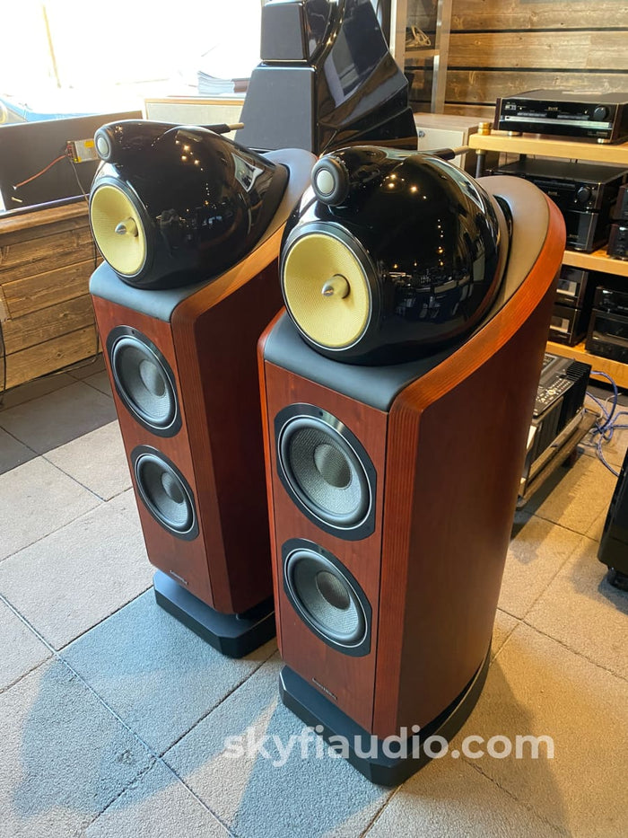 Bowers & Wilkins 802 D2 Full Range Speakers with Rosenut Cabinets
