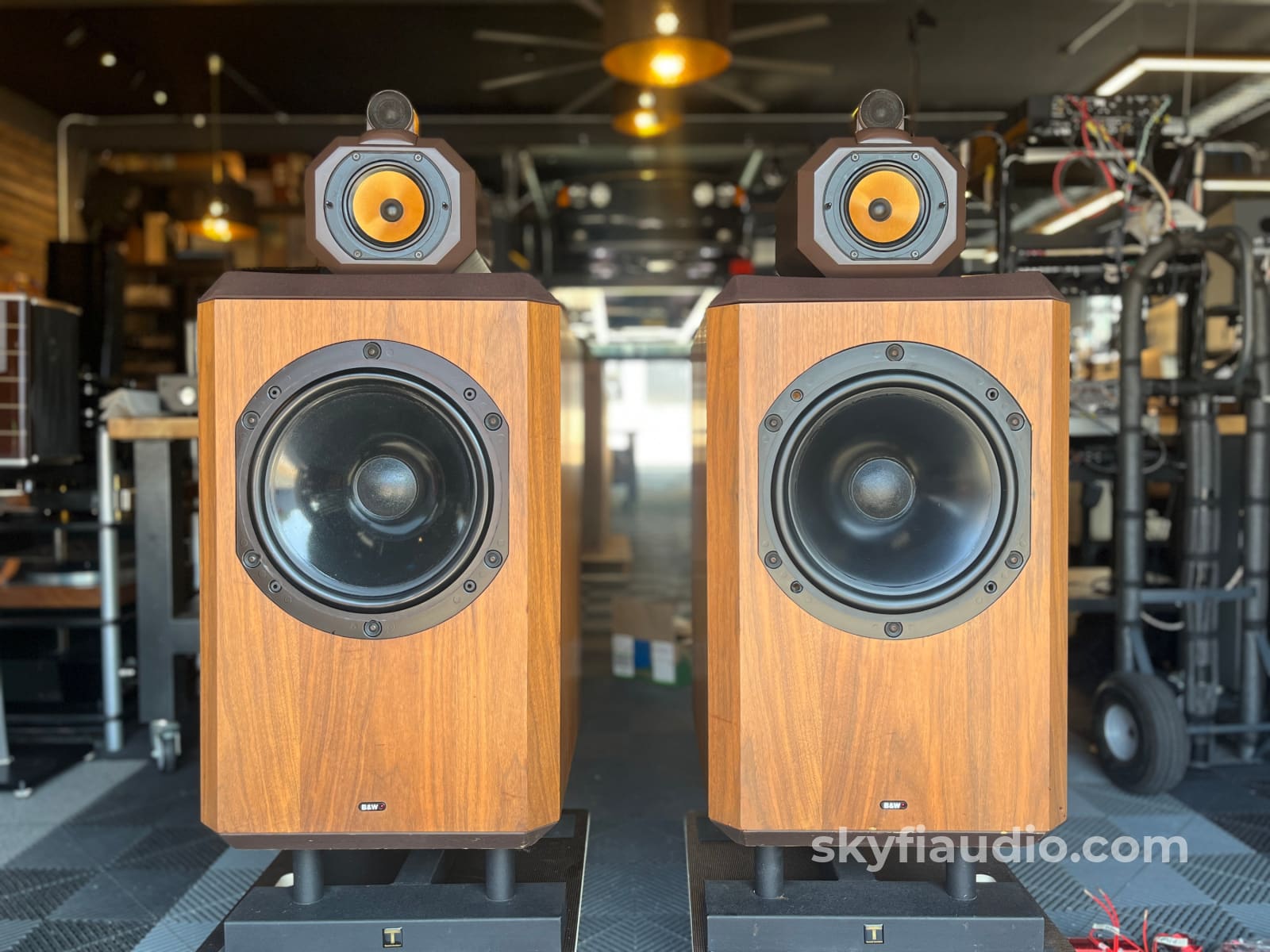 Bowers & Wilkins Model 801 Series 80 Speakers on Sound Anchor Stands