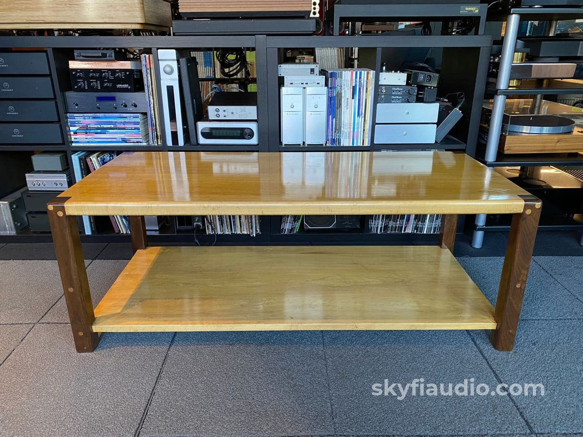 Custom Made Audio Rack - Birdseye Maple & Walnut - 2 Shelf