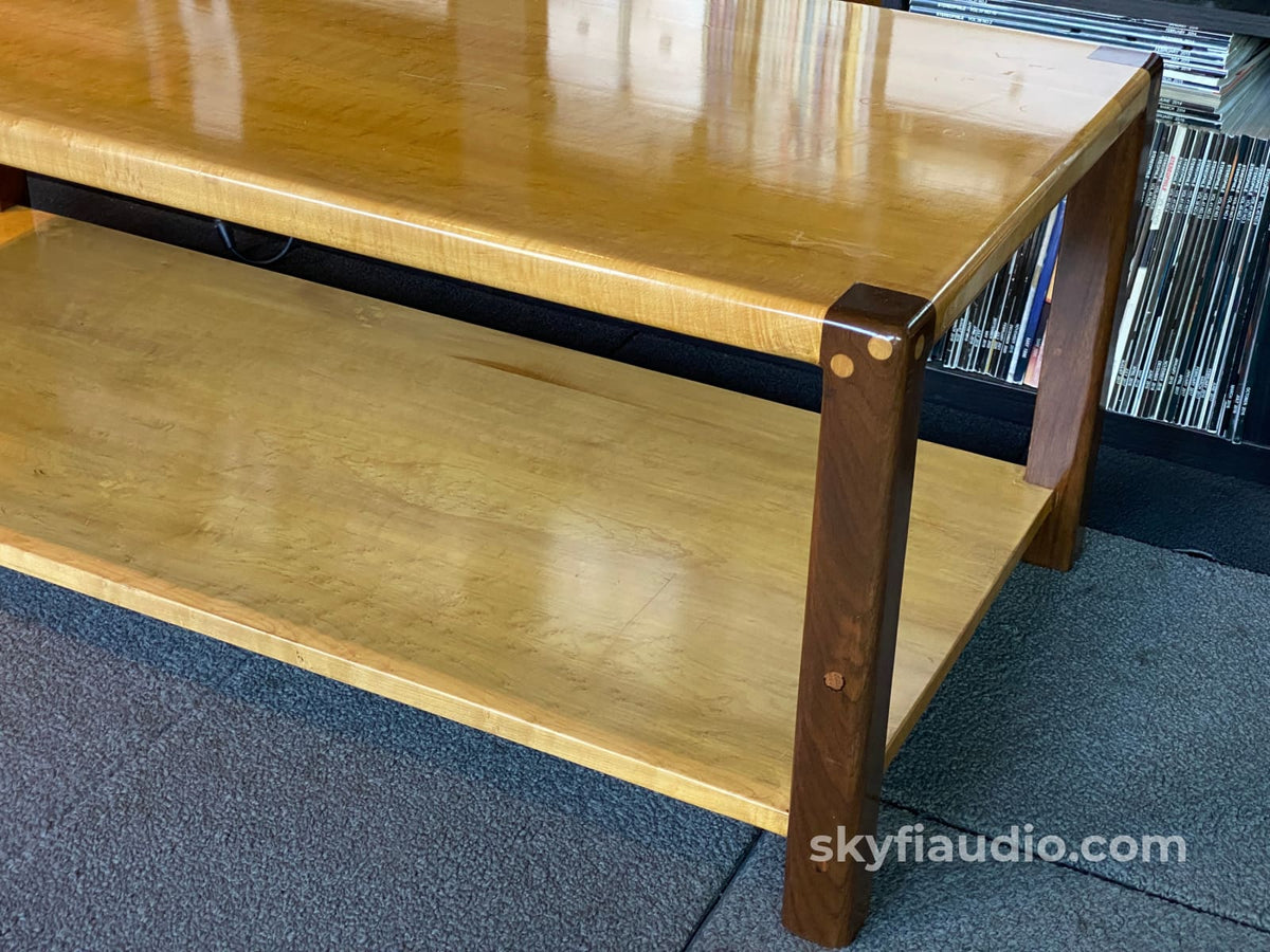 Custom Made Audio Rack - Birdseye Maple & Walnut - 2 Shelf