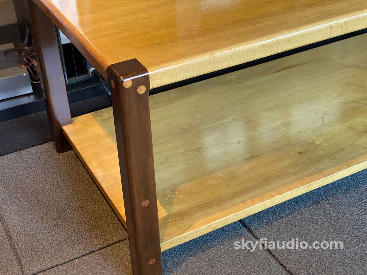 Custom Made Audio Rack - Birdseye Maple & Walnut - 2 Shelf