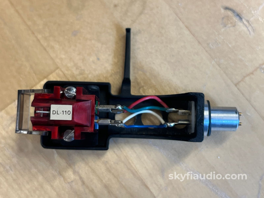 Denon DL-110 MC Phono Cartridge Paired w/Vintage Technics SH-98 Headsh