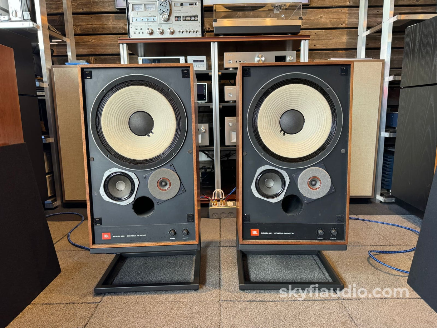 JBL 4311 Vintage Studio Monitors with Stands - WOW