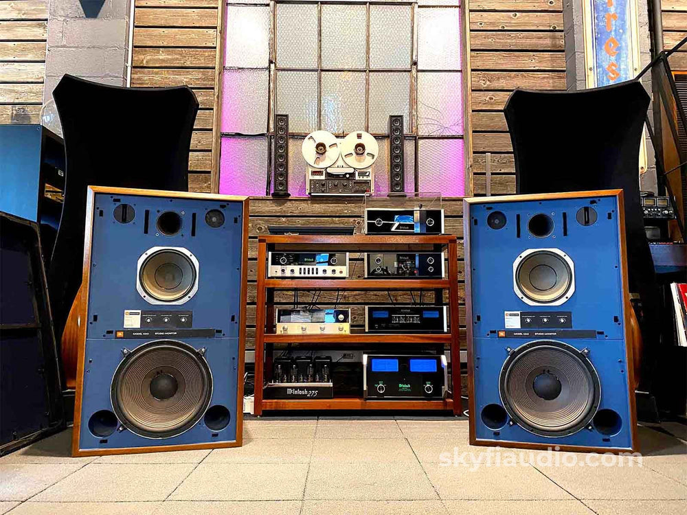 Legendary JBL 4343 Studio Monitors, Restored and Spectacular, See Vide