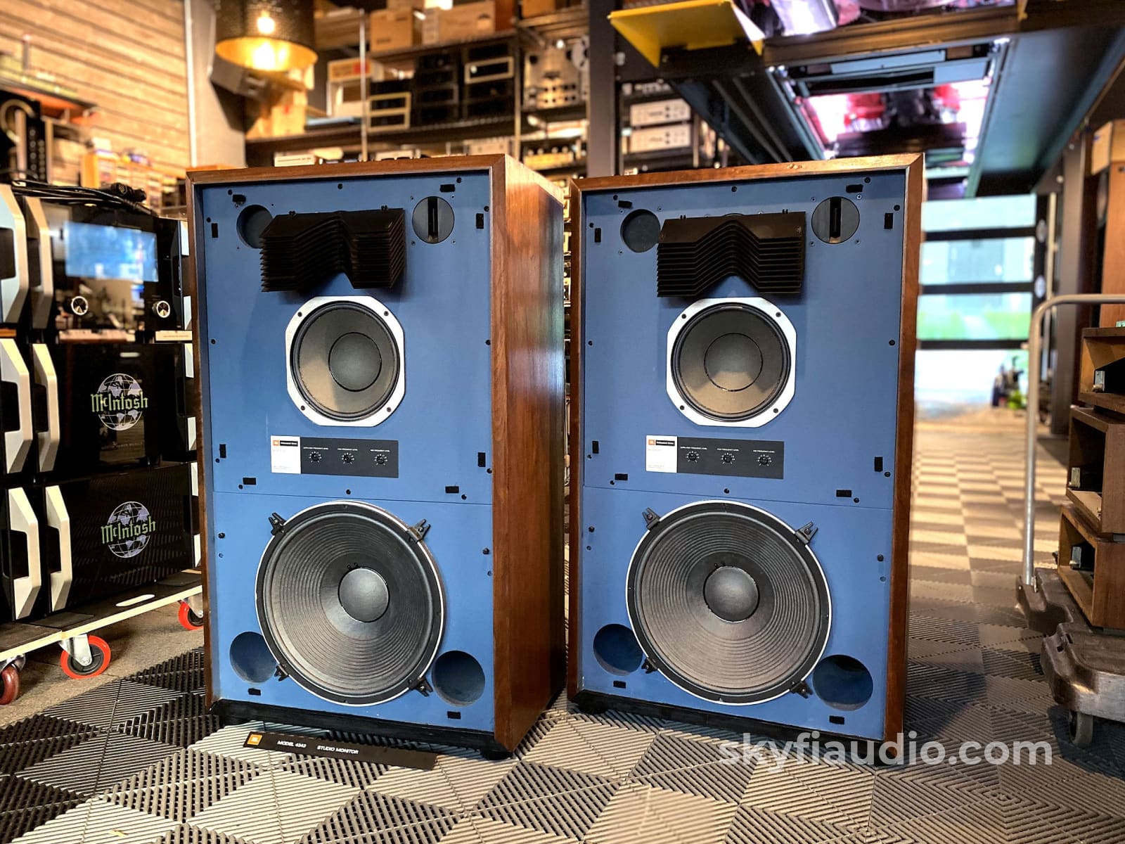 Legendary JBL 4343 Studio Monitors, Restored and Spectacular, See Vide