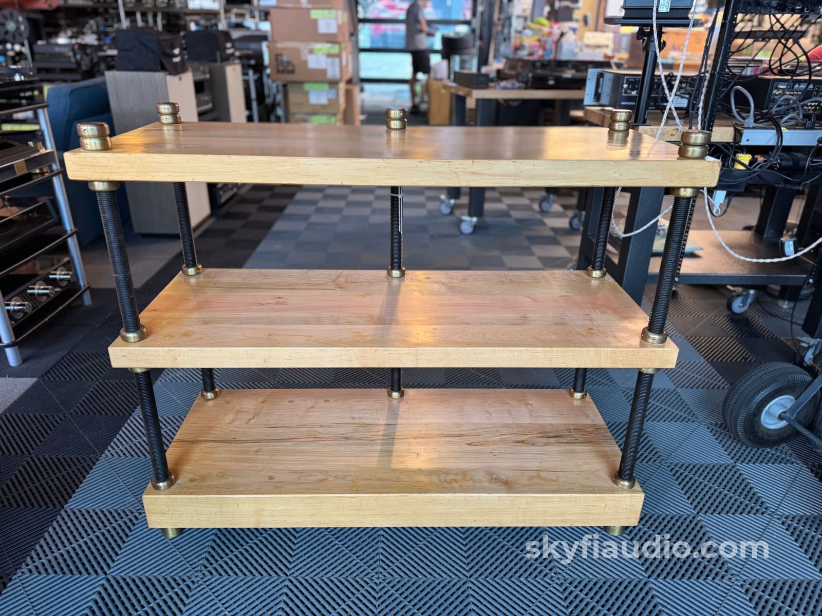 Mapleshade Three Shelf Adjustable Audio Rack - Solid Maple - Pre-Loved
