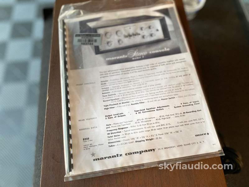 Marantz Model 7C Vintage Tube Preamplifier - Amazing Condition – SkyFi ...