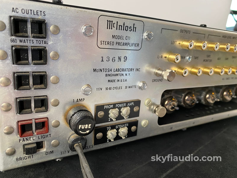McIntosh C11 Vintage All Tube Preamplifier - Full Restoration – SkyFi Audio