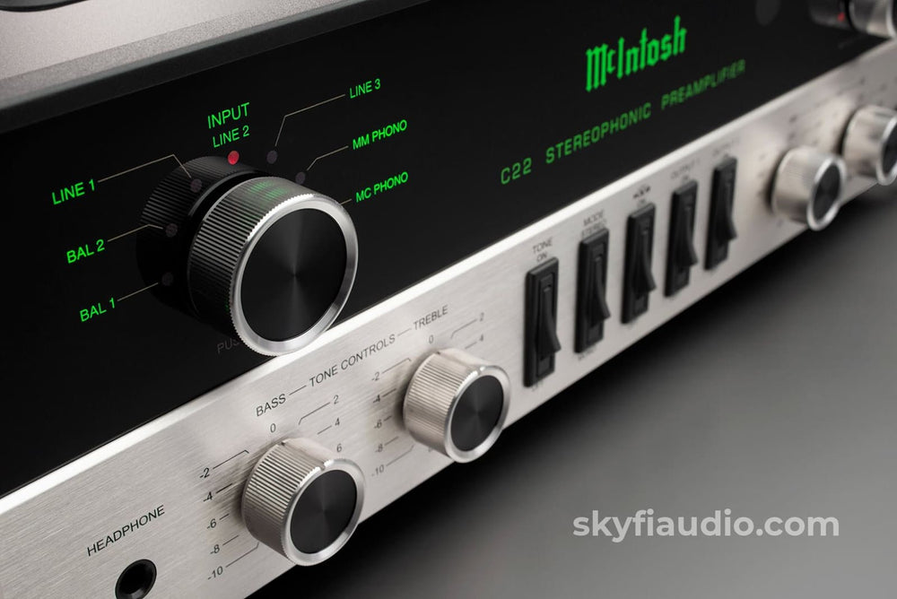 McIntosh C22 Mk V Tube Preamplifier - All Analog with a Retro Look - N