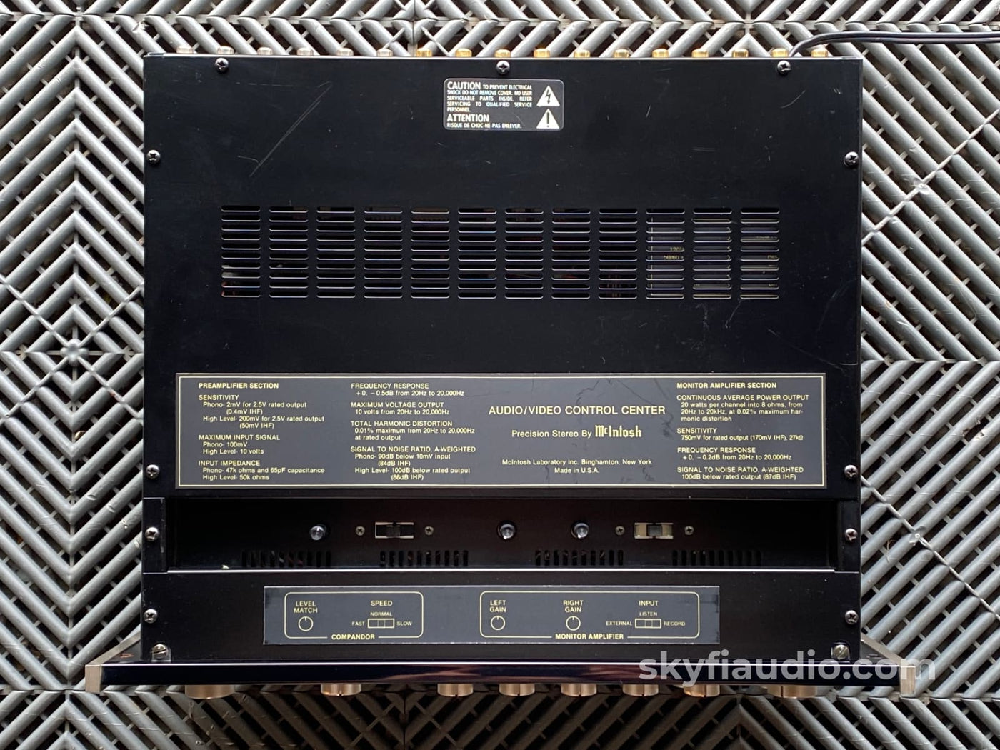 McIntosh C34V "Integrated" Preamp with 20W x 2 Amp Section and 5-Band