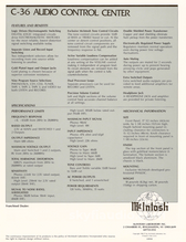 McIntosh C36 Preamplifier w/Phono - Survivor Condition, Narrow Width