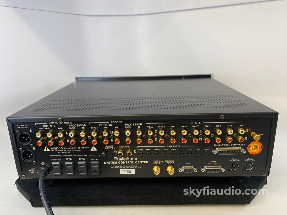Mcintosh C38 Preamplifier - Full Featured Including Phono Stage