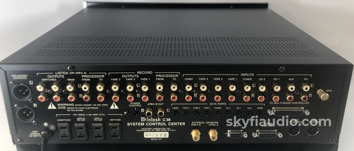 McIntosh C38 Solid State Preamp - Full Featured Including Phono Stage