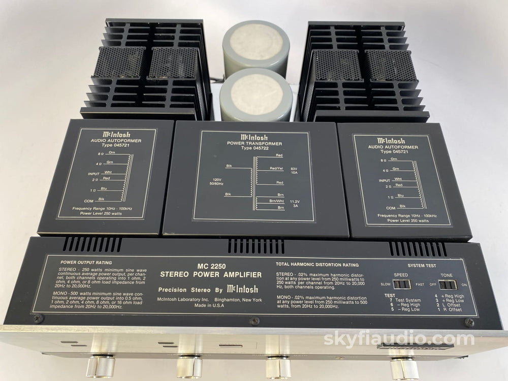 McIntosh MC2250 Amplifier - Under 500 In Existence - Serviced and Supe