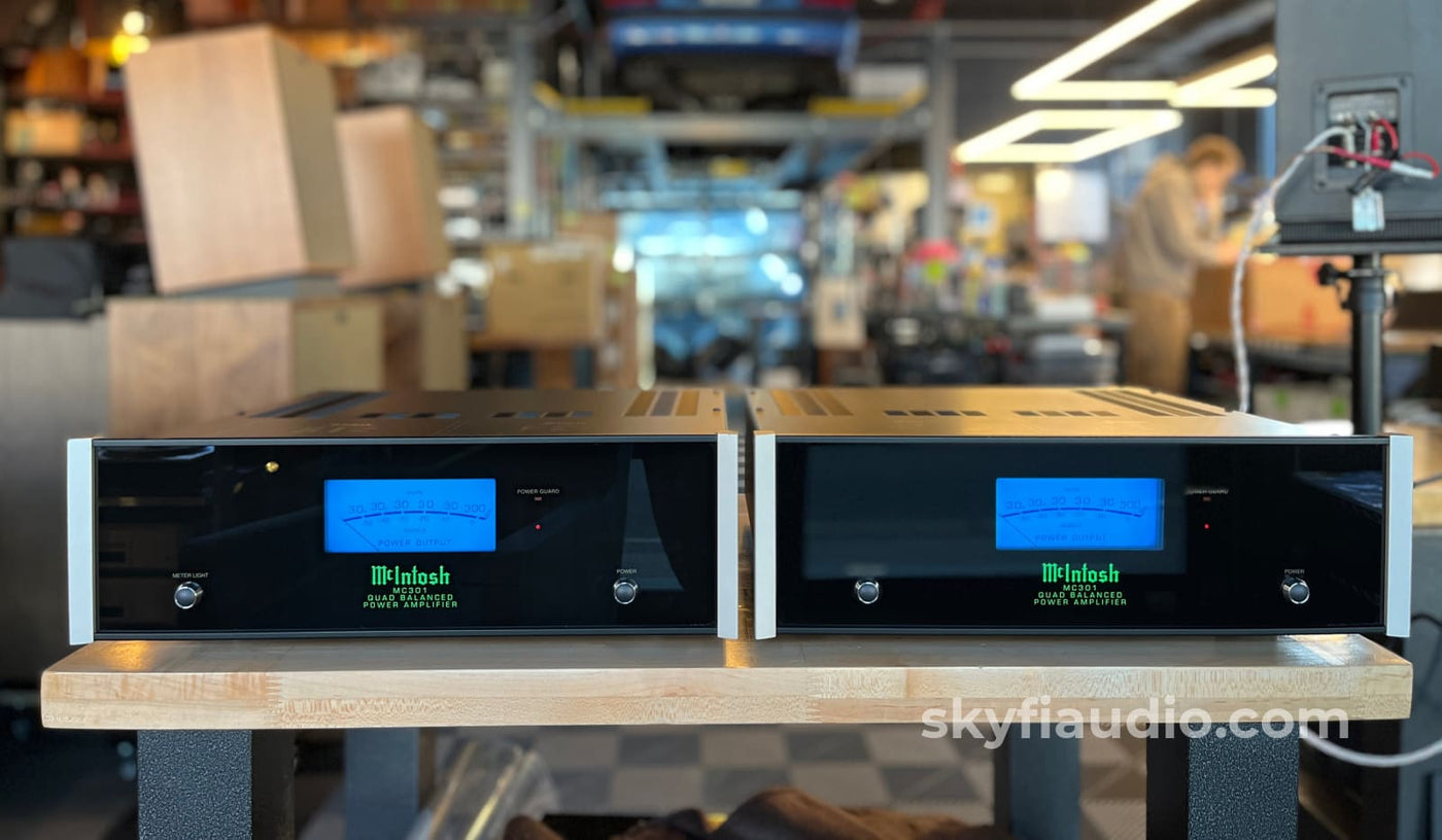 McIntosh MC301 Monoblock Amplifier Pair - Quad Balanced - Free Freight