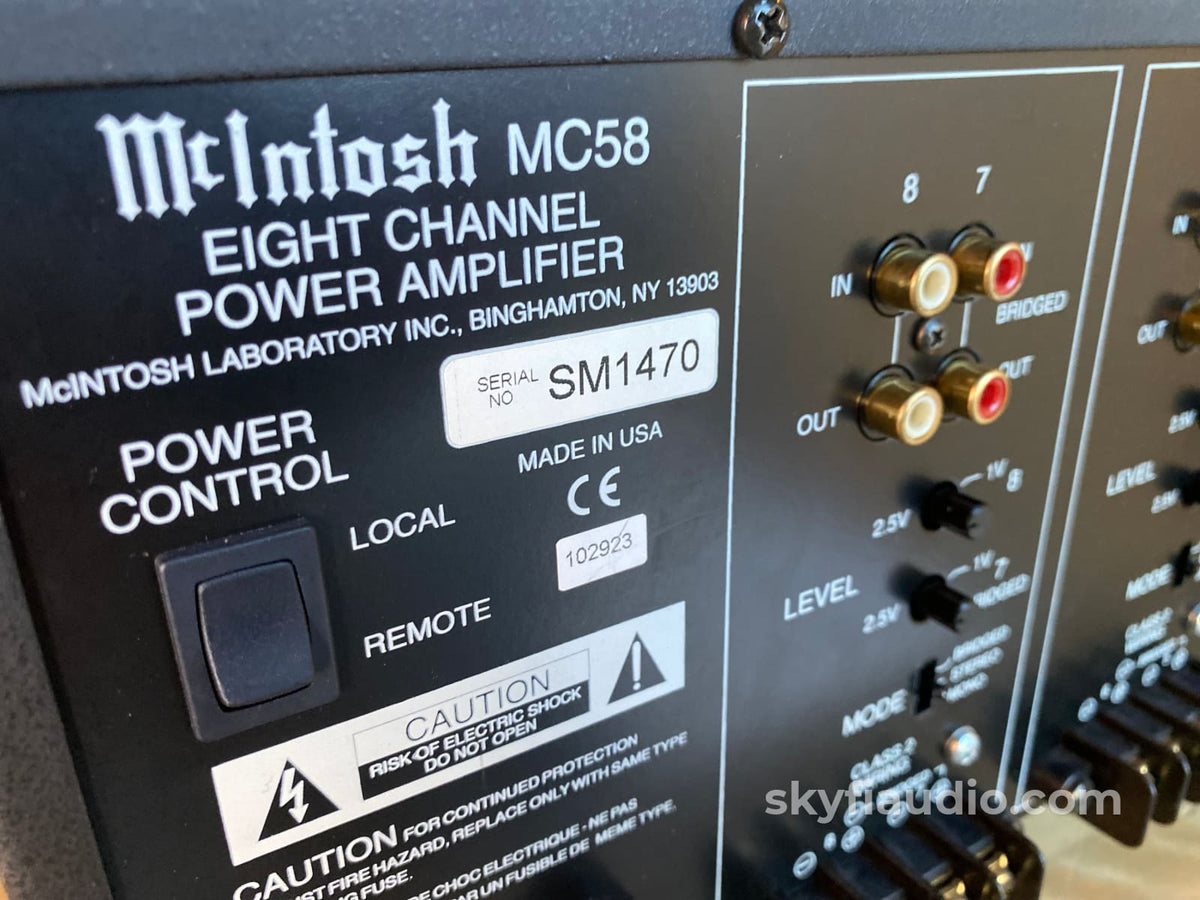 McIntosh MC58 Eight Channel Amplifier