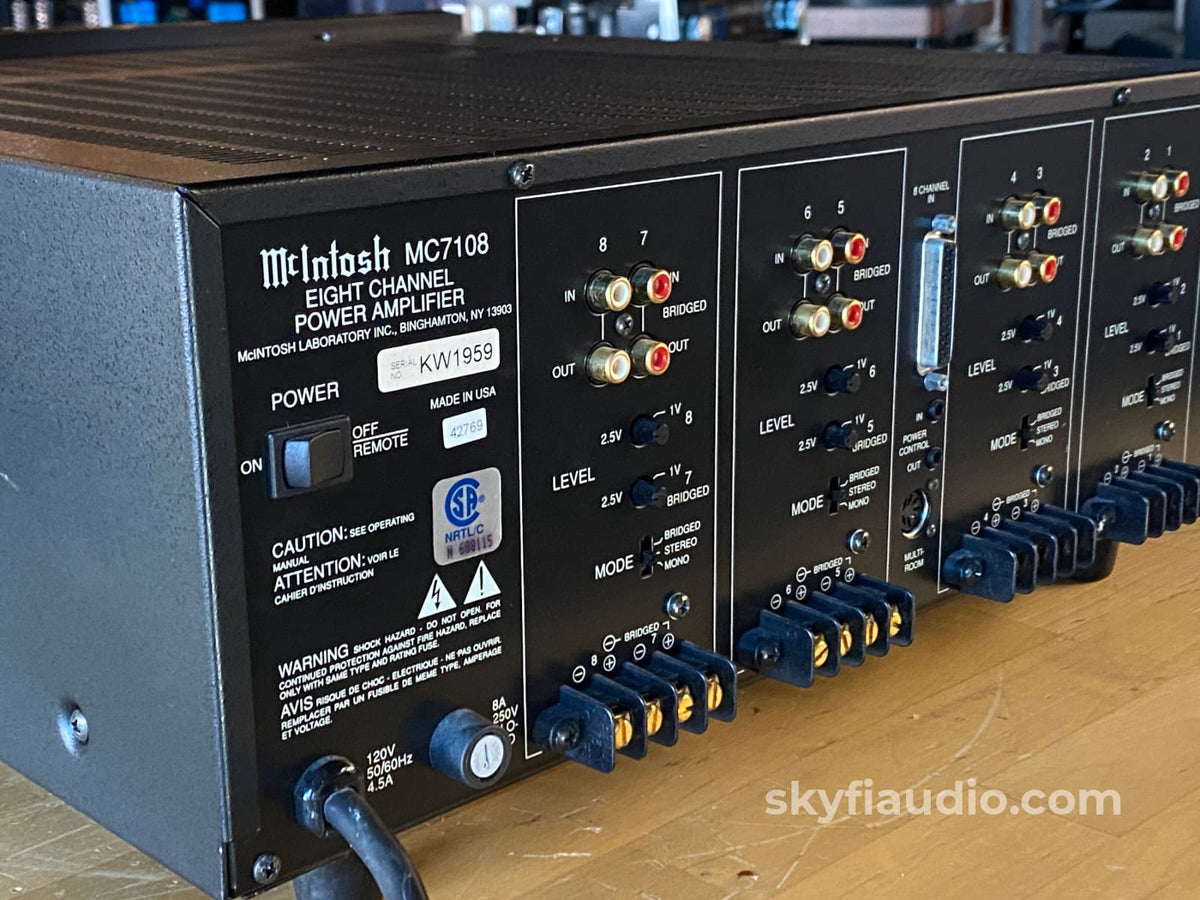 McIntosh MC7108 - 8 Channel Amplifier - Configurable!