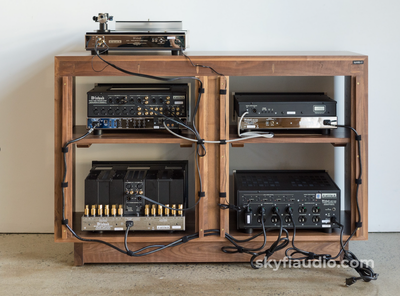 McIntosh Solid Wood Audio Rack 2x2 by Symbol Audio