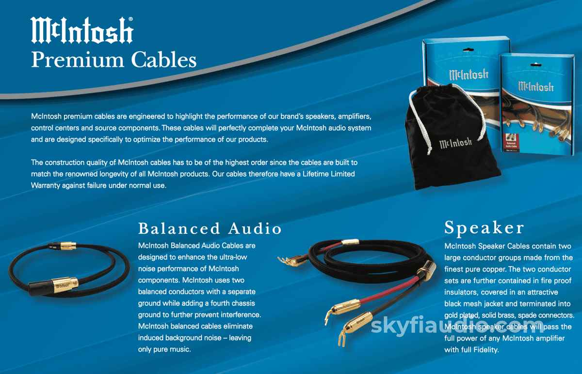 McIntosh XLR Audio Interconnects (Pair) - 2m - In Store Only
