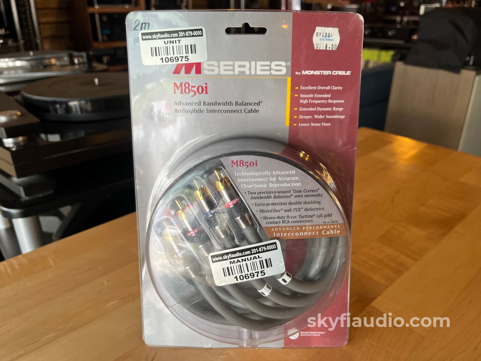 Monster Cable M850i Audiophile RCA Interconnects (Pair) - New Old Stoc