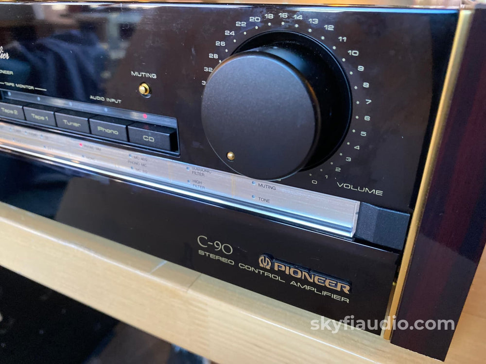 Pioneer Elite C-90 Reference Preamp w/MM Step-Up Transformer Phono Sta