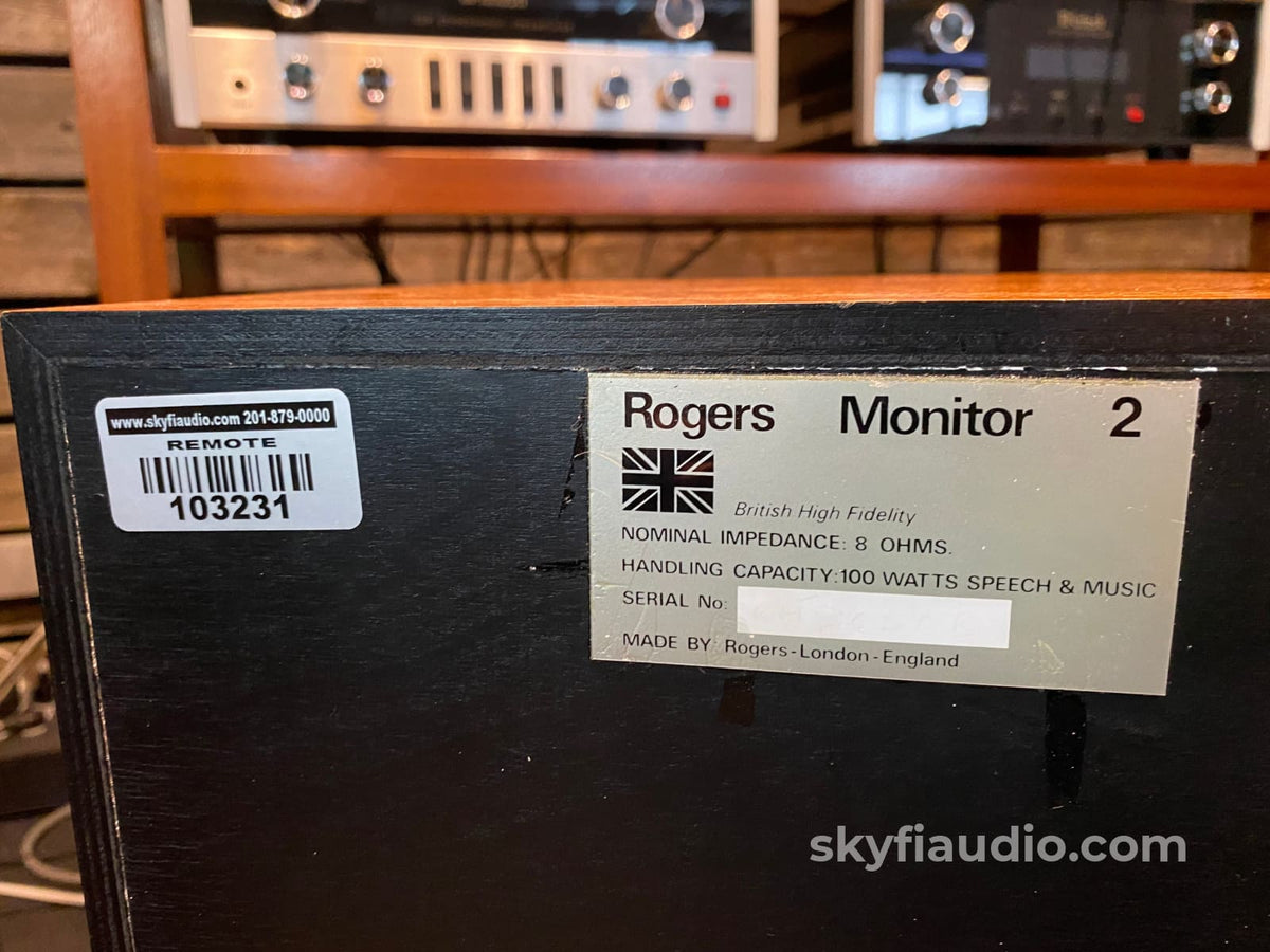 Rogers Monitor 2 Vintage Speakers in Original Boxes, Survivor Pair!