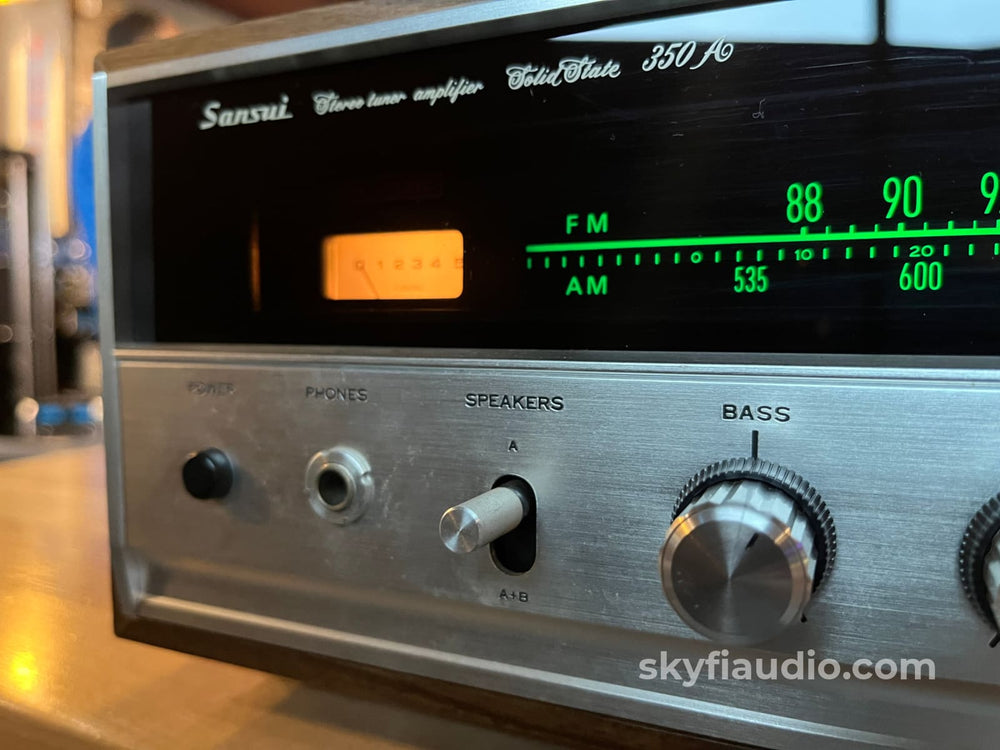 Sansui 350A Vintage and Classic Stereo Receiver - 20 WPC with Phono