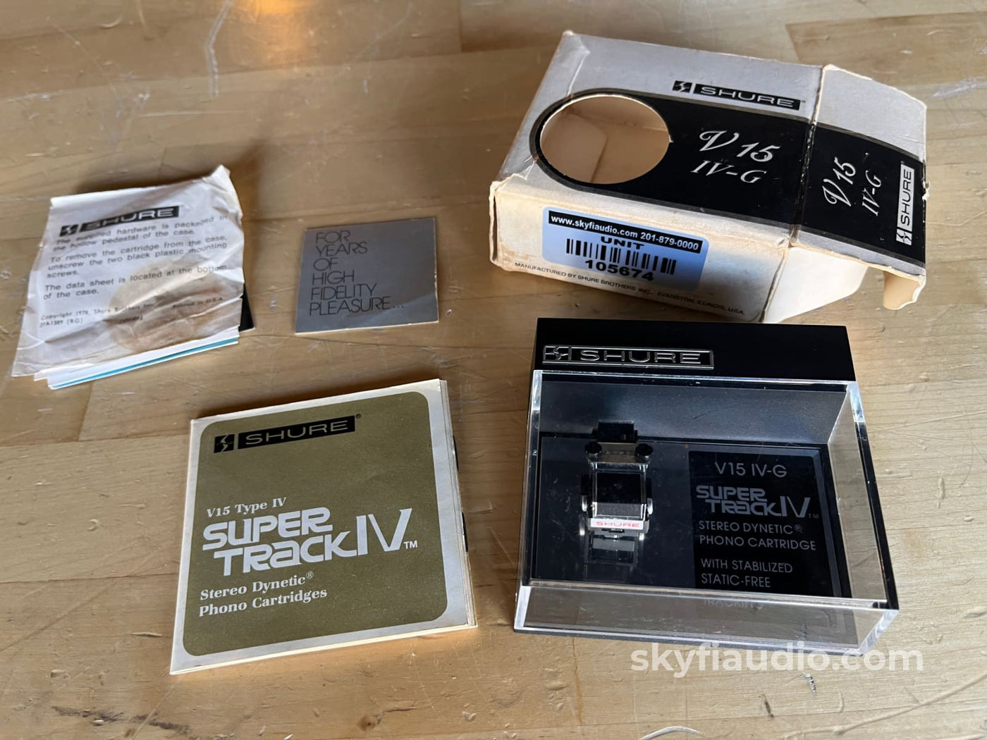 Shure V15 IV-G MM Phono Cartridge - Rare Complete Kit