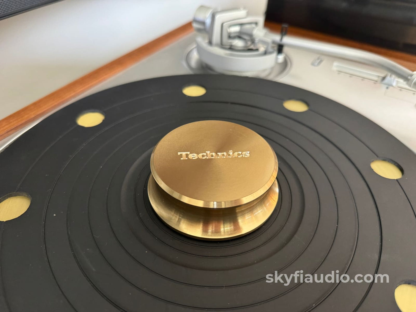 SkyFi Record Weight (Puck) – Solid Polished Brass - Perfect for Techni