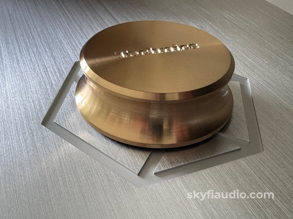 SkyFi Record Weight (Puck) – Solid Polished Brass - Perfect for Techni