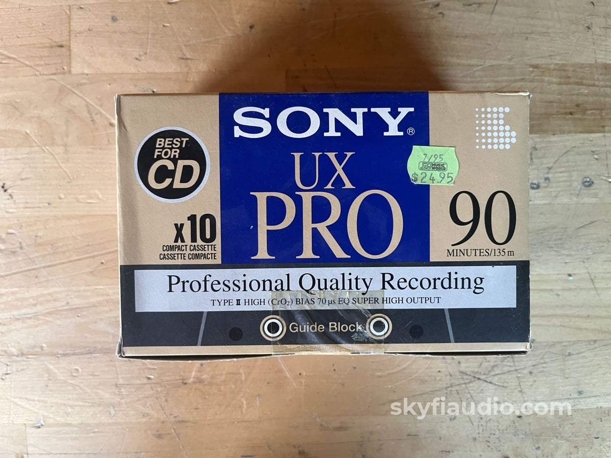 Sony C-90UXPRO Type II Cassette Tapes (10 Pack) - NOS