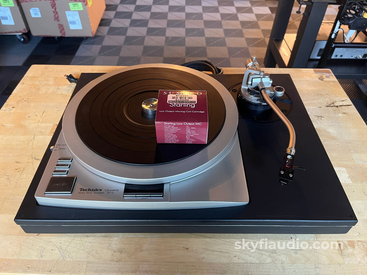 Technics SP-15 Turntable w/New Sumiko Starling Cartridge and EPA-B500