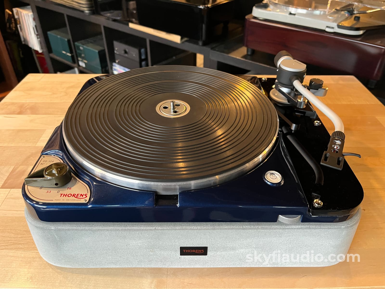 Thorens TD-124 Turntable with Concrete Plinth and New Lyra Delos MC Ca