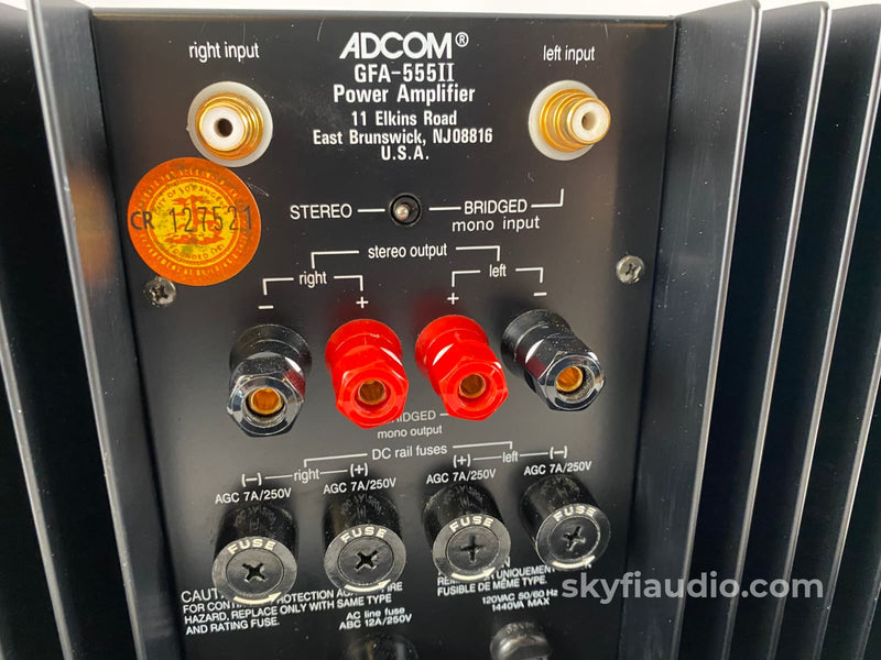 Adcom GFA-555 MKII Solid State Vintage Amplifier – SkyFi Audio