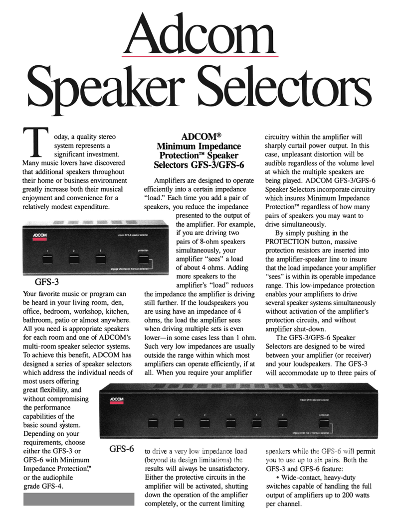 Adcom GFS-3 Speaker Selector