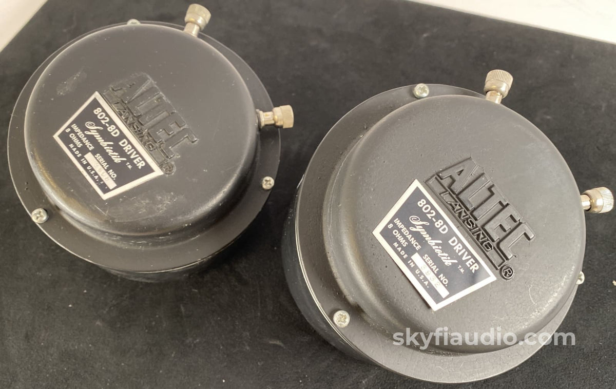 Altec Lansing 802-8D Driver Pair With Matching Date Codes - Super Rare
