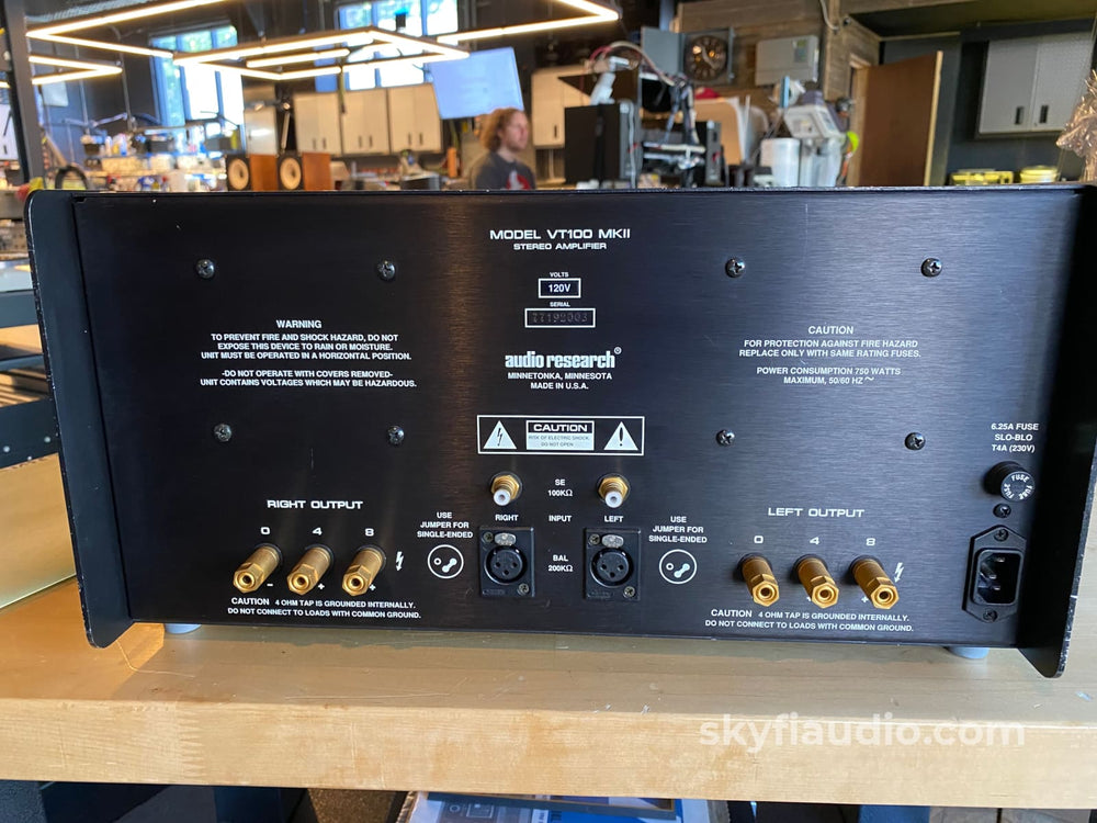 Audio Research VT100 MKII Tube Amplifier In Rare Black Finish