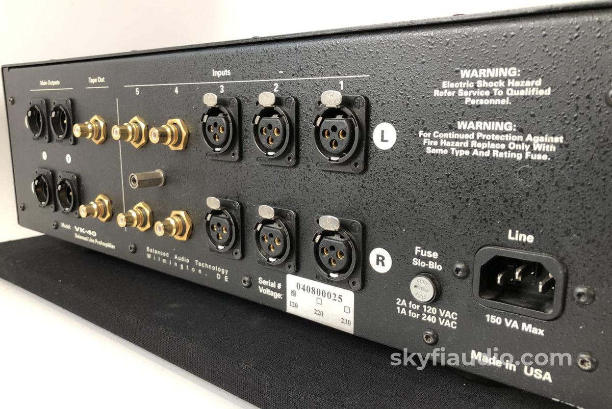 BAT (Balanced Audio Technology) VK-40 Solid State Preamp with Optional