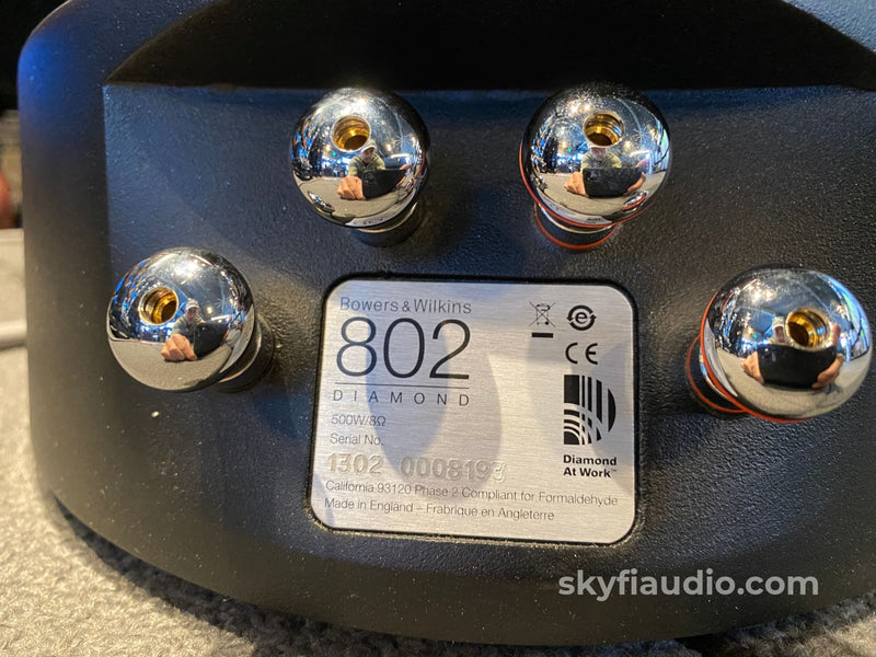 Bowers & Wilkins 802 D2 Diamond Speakers in Gloss Black – SkyFi Audio