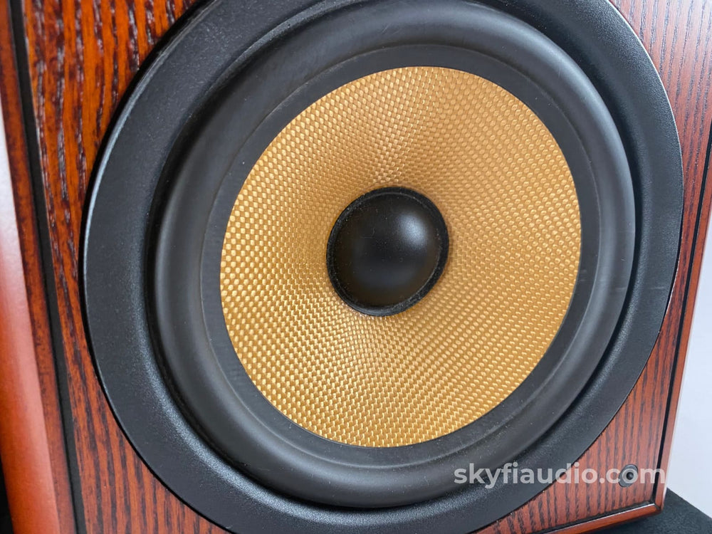 B&W (Bowers & Wilkins) CDM 2 Bookshelf Speakers - Very Desirable Cherr