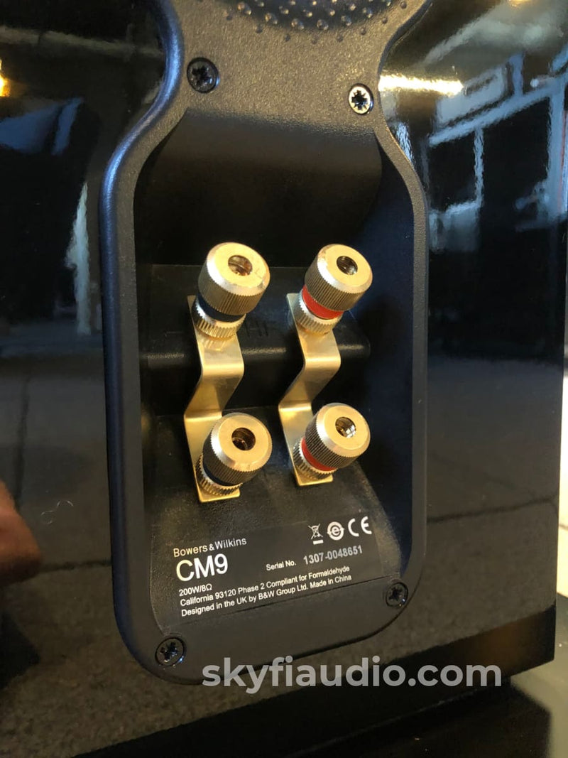 B&W (Bowers & Wilkins) CM9 Floorstanding Speakers In Gloss Black – SkyFi Audio