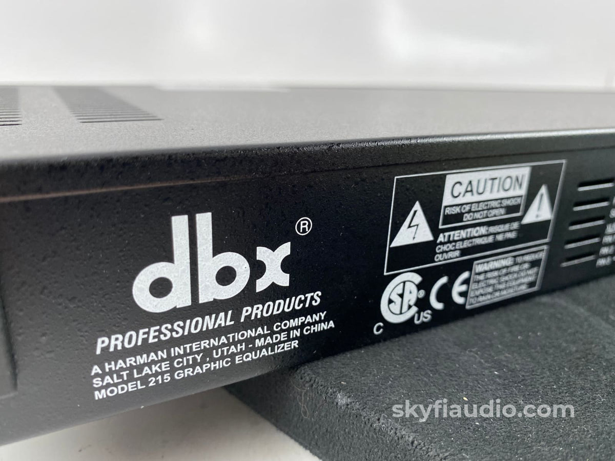 dbx 215 - Dual-Channel 15-Band Graphic Equalizer Like New In Original