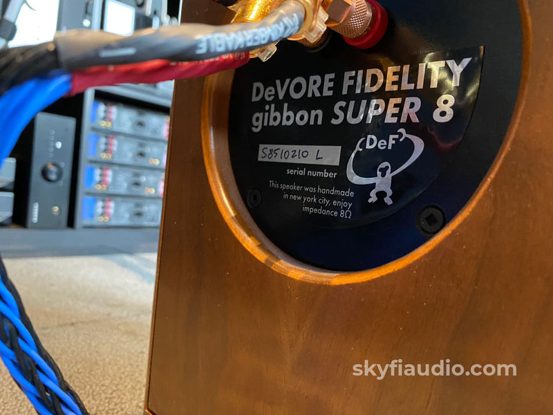 DeVore Fidelity Gibbon Super 8 Speakers, Gorgeous Walnut Finish, MADE ...
