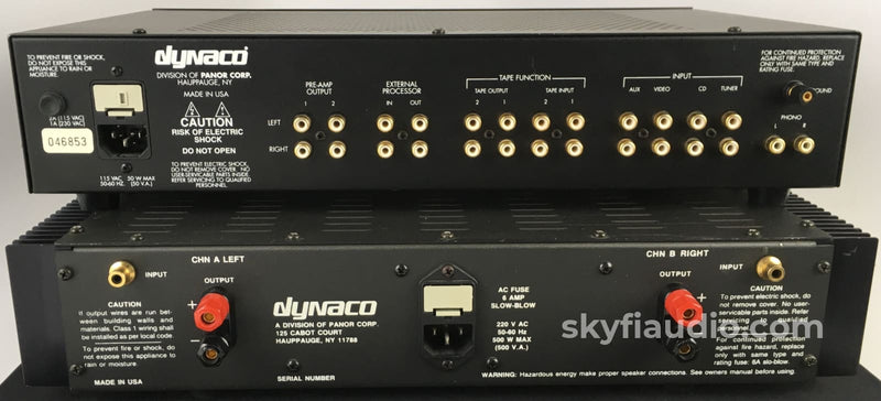 Dynaco PAS-4 Tube Preamp and Stereo 400 Series II Solid State Amp Comb ...