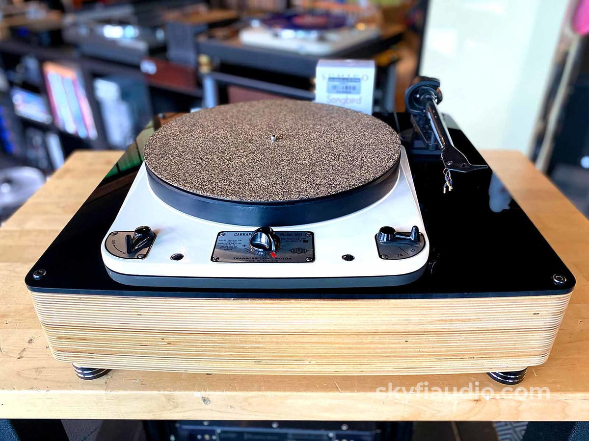 Garrard 301 Vintage Turntable w/Custom Plinth, Pro-Ject Tonearm, and N