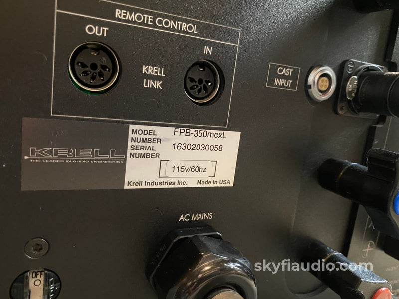 Krell Full Power Balanced X Series FPB 350Mcx Monoblock Amplifiers, 35 ...