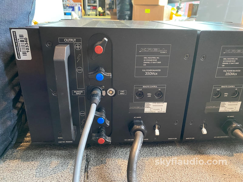 Krell Full Power Balanced X Series FPB 350Mcx Monoblock Amplifiers, 35 ...