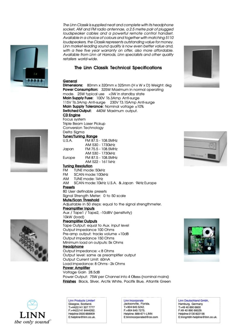 Linn Classik Receiver with Integrated CD Player and Remote – SkyFi Audio